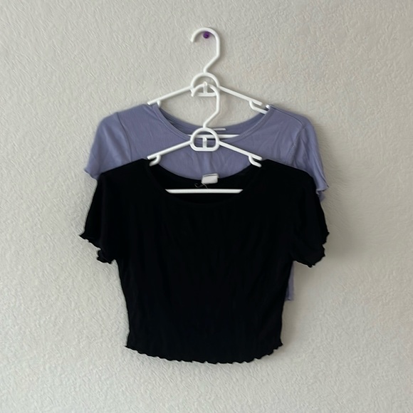 Tilly's | Tops | Bundle Two Tillys Baby Tees Purple And Black | Poshmark